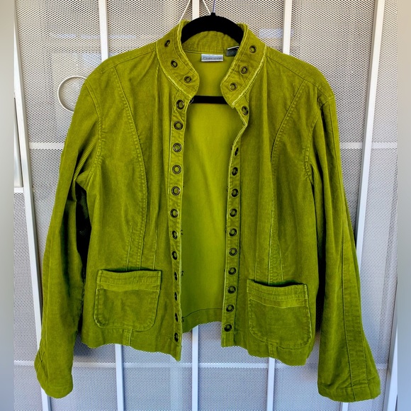 Chico's | Jackets & Coats | Chicos Y2k Green Corduroy Jacket | Poshmark